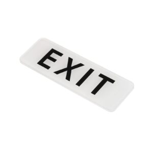 patikil self adhesive exit sign, acrylic 6"x2" waterproof door sticker wall mounting sign for office business hotel, white