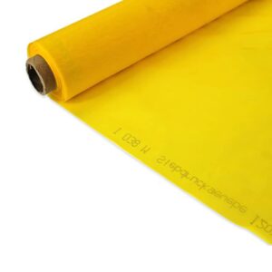 intbuying silk screen mesh screen printing mesh fabric 200 mesh (80t) yellow 3 yards long 50 inches wide