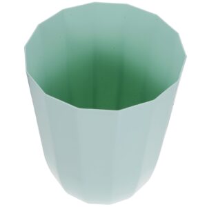 zerodeko plastic trash can, open-top, green, 12-inch diameter, 6-inch height, 3.5-gallon capacity