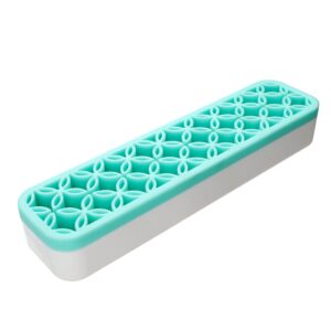 the beadsmith keeper crafter silicone holder – flexible dividers accommodate makeup & beauty supplies, sewing, art & paint brushes, jewelry making tools, desk/office storage