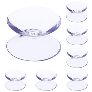 housoutil 24pcs double sided suction cups, transparent sucker pads for glass, table top spacers without hooks for home kitchen glass