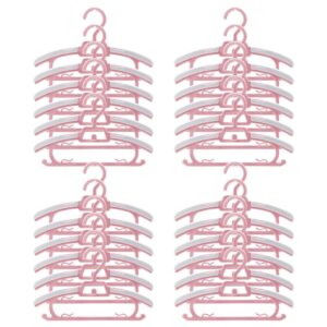 besslee 6/24 pack adjustable baby clothes hangers for closet, sturdy heavy plastic onesie organizer for infant newborn toddler, expandable & stackable kids children’s outfit hangers, 11”-14”, white