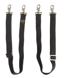 t teke cotton elastic leg straps for horse blankets & sheets replacement, adjustable, removable, easy on/off with double swivel snaps (pairs)