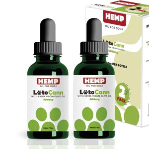 (2 pack) latocann hemp oil for dogs and cats: natural relief for pet anxiety, joint pain, and digestive health for dogs and cats