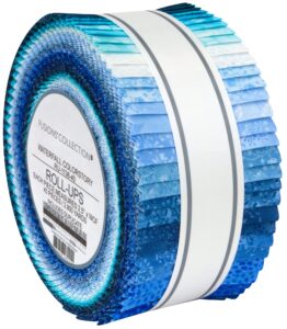 fusions waterfall roll up 40 2.5-inch strips jelly roll robert kaufman fabrics ru-1136-40