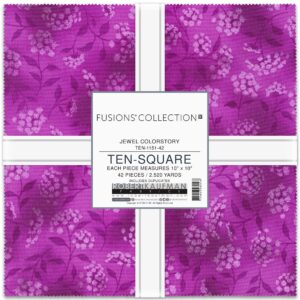 fusions jewel ten square 42 10-inch squares layer cake robert kaufman fabrics ten-1151-42