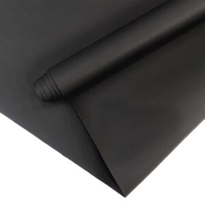 xht jelly pvc vinyl roll 11.8"x53" soft solid colored smooth waterproof pvc fabric for mat hair bows jewelry making (black)