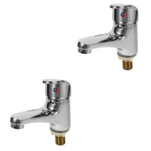 artibetter 2pcs waterfalls kitchen water tap bathtub waterfall faucet waterfall sink faucet single wash basin taps home water faucet outside water faucet copper water tap container without