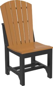 luxcraft poly adirondack dining side chair, dining height (cedar & black)