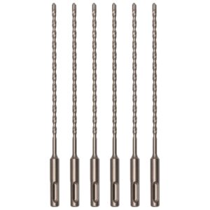 hlofizi 3/16" x 8" concrete drill bit 3/16 in. sds plus hammer drill bit, masonry drill bits for block wall, brick, stone, 6 pack