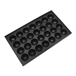 anxingo takoyaki pan - 28 hole takoyaki maker baking pan 1.5" half sphere takoyaki maker for baking cooking,aluminium