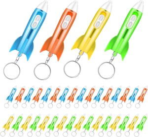 helicopter flashlight keychain rocket led flashlight for kids space party favors helicopter key ring astronaut party favors（24 pcs）