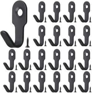 yangzhi 40pcs stainless steel mini hook professional picture hanging hardware heavy duty coat hooks wall mounted utility hooks toilet pendant hook (black)