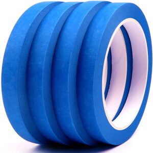 doay blue painters tape 1/2 inches x 30 yards - multi surface use - 120 yards total - 4 rolls