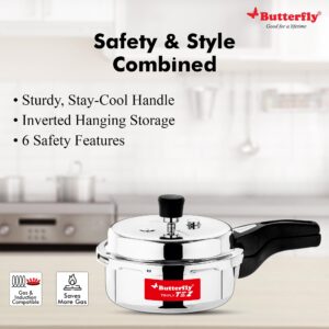 Butterfly Tez Triply Stainless Steel Pressure Cooker, OLC, 2 Liter