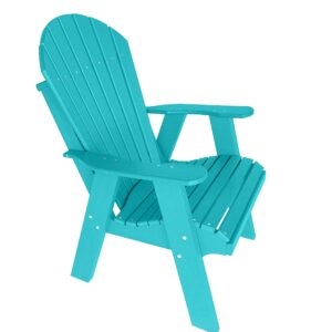 phat tommy upright adirondack chair - hdpe outdoor furniture - poly outdoor furniture for fire pit seating - composite, all weather patio chair, teal