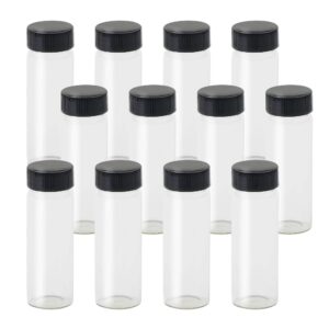 1st choice glass vials, 4 dram, pack of 12 - storage bottle with pe gasket