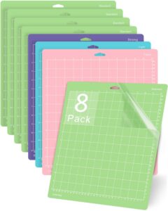 gwybkq cutting mat for cricut maker 3/maker/explore 3/air 2/air/one 4 pack 12x12 varietygrip cut pads replacement accessories standard/light/strong card adhesive sticky cards for crafts