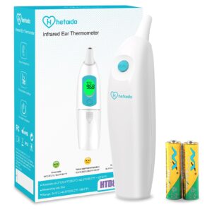 ear thermometer for adults and kids, digital thermometer with fever alarm and instant accuracy readings, infrared thermometer gun for infants, baby thermometer, fast, reliable