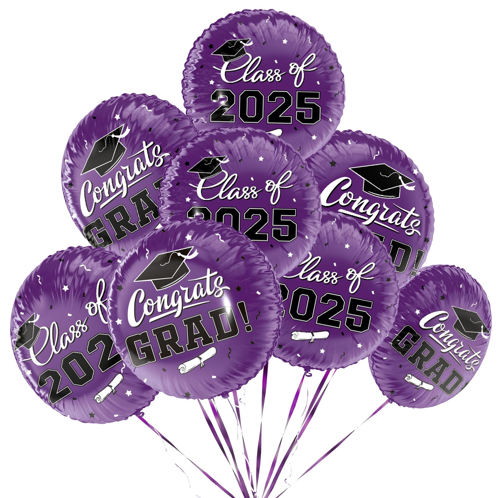 Class of 2025 Graduation Party Supplies & Decorations - 12pcs 18" Congrats Grad Green Balloons Set for Memorable Grad Celebrations