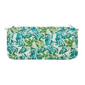 funhome outdoor bench cushion cover 54 x18 x 3 inch,waterproof cover with zipper&ties,fade-resistant slipcover,patio porch swing cushion cover replacement only,no insert(palm leaf)