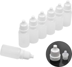 supershop 50 pcs plastic dropper bottle drop bottles empty squeezable eye liquid essential oil squeeze bottle small dropper refillable containers with caps 10ml