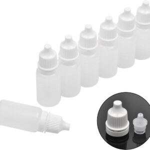 supershop 50 PCS Plastic Dropper Bottle Drop Bottles Empty Squeezable Eye Liquid Essential Oil Squeeze Bottle Small Dropper Refillable Containers with Caps 10ml