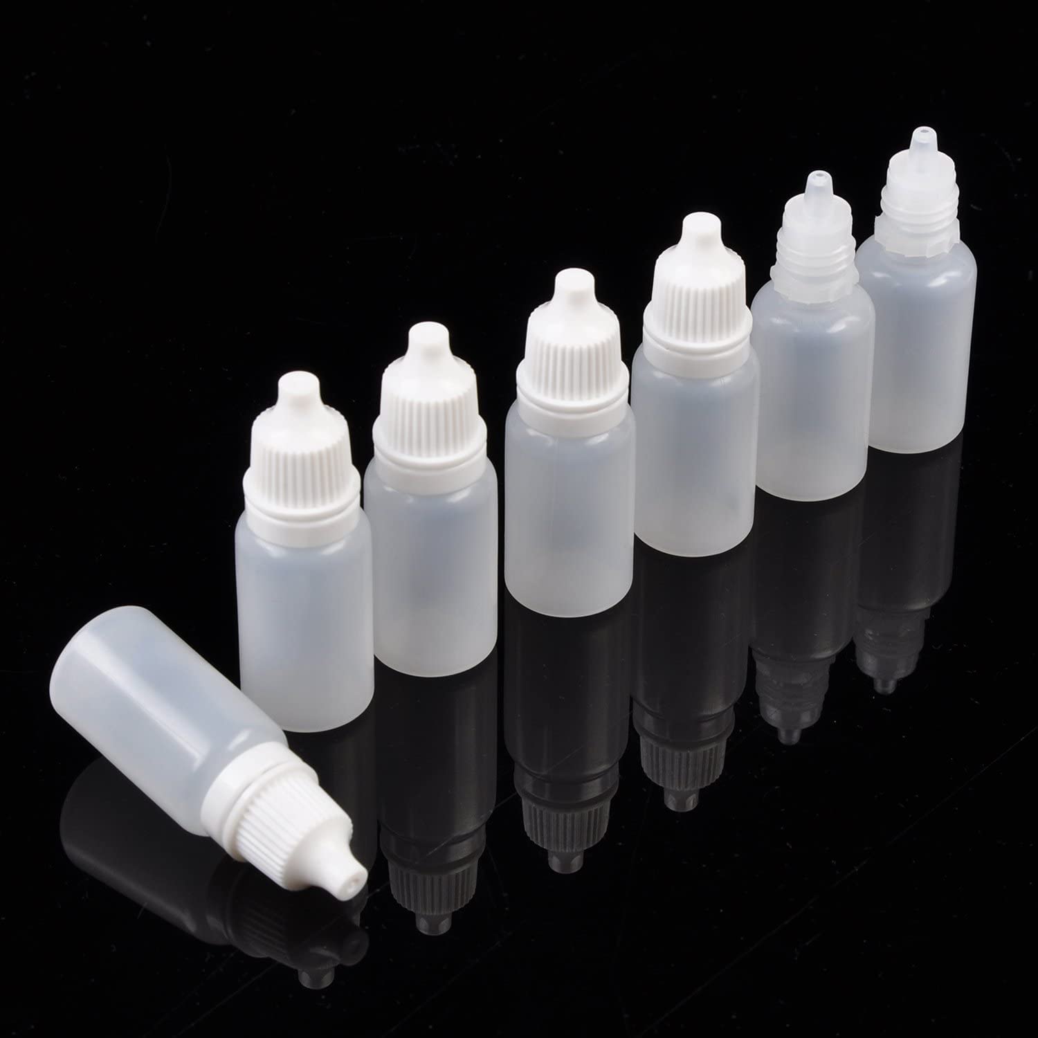 supershop 50 PCS Plastic Dropper Bottle Drop Bottles Empty Squeezable Eye Liquid Essential Oil Squeeze Bottle Small Dropper Refillable Containers with Caps 10ml