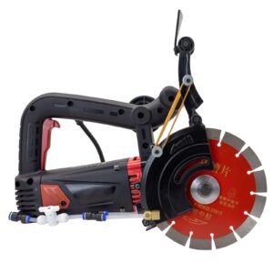 VICSEC 8'' Electric Concrete Saw 4800W Wall Chaser Concrete Cutter for Brick, Concrete Wall, Granite, Marble, Tile with 8" Saw Blade, Water Pump, Water Hose