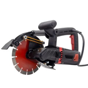 vicsec 8'' electric concrete saw 4800w wall chaser concrete cutter for brick, concrete wall, granite, marble, tile with 8" saw blade, water pump, water hose