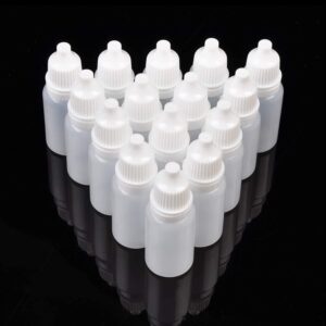 supershop 50 PCS Plastic Dropper Bottle Drop Bottles Empty Squeezable Eye Liquid Essential Oil Squeeze Bottle Small Dropper Refillable Containers with Caps 10ml