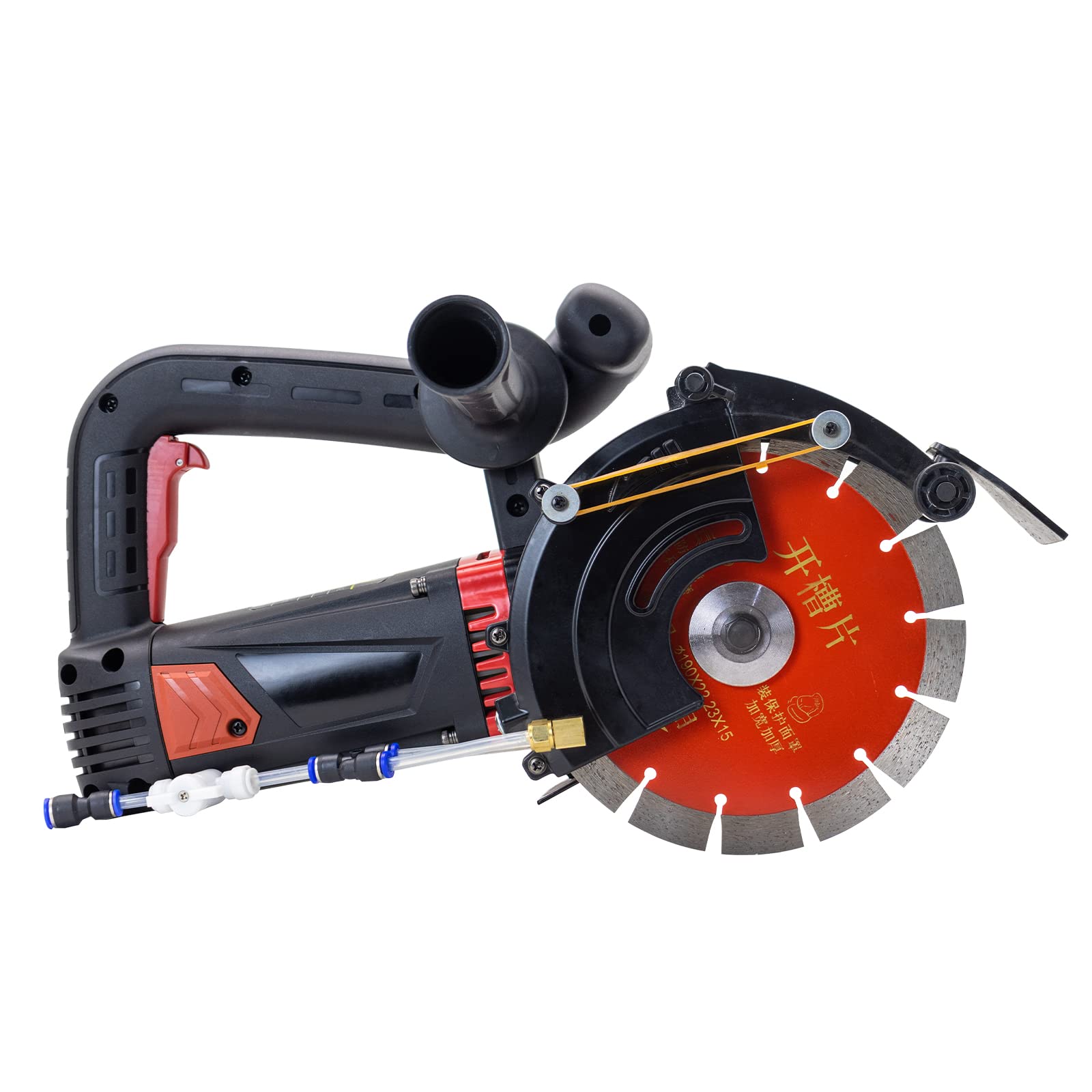 VICSEC 8'' Electric Concrete Saw 4800W Wall Chaser Concrete Cutter for Brick, Concrete Wall, Granite, Marble, Tile with 8" Saw Blade, Water Pump, Water Hose