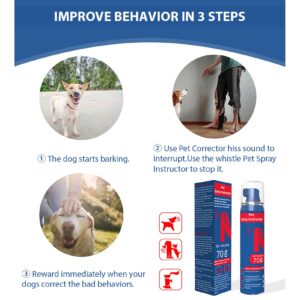 Gutes Leben Dog Instructor Spray, 70ml Spray Corrector Dog Trainer, Safe Humane & Effective Stop Barking, Jumping Up, Food Stealing, Dog Fights & Attacks, Help Stop Unnecessary Dog Behaviour (2 Pack)