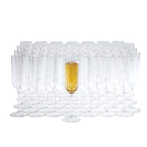 fun express clear plastic champagne flutes bulk 50 ct