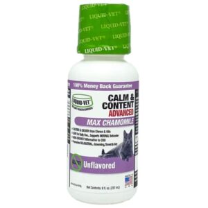 liquid-vet by reliant health brands feline calm & content advanced formula, 8oz, unflavored