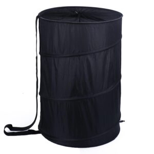 battoo extra large 107l strong laundry hamper 17.5" x 27" collapsible laundry baskets with long straps drawstring barrel foldable hamper for laundry room, bathroom, campout, college dorm or travel