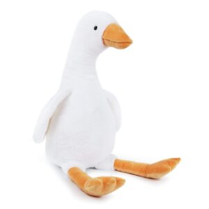 weigedu 30" large goose stuffed animals plush toys swan duck for kids babies bedtime birthday easter gifts, stuffed goose throw plush pillow super soft, white