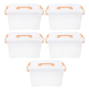 collbath 5pcs box portable storage box multi-functional desktop management organizer portable storage case makeup storage container desktop storage organizer bathroom holder toy organizer