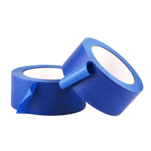 lichamp blue painters tape 2 inches wide, 2 pack original blue masking tape, 2 inch x 55 yards x 2 rolls (110 total yards)