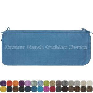 rcdpk custom bench cushion covers, replacement bench pads covers, indoor/outdoor furniture cushion covers, removable, with non-slip bottom and zipper,no padding, 30 colors to choose