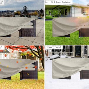 Garden Balsam Waterproof Rectangular Patio Table and Chair Cover Blue Grey 62" L X 42" D X 28" H Outdoor General Purpose Furniture Covers Patio Furniture Set Cover