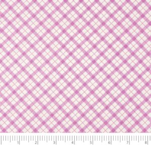 singer print fabric, 100% cotton, pink check, cut by the yard