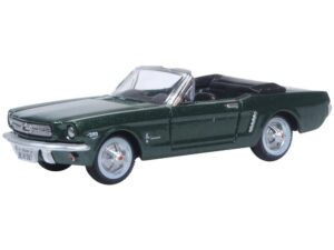 1965 convertible ivy green metallic 1/87 (ho) scale diecast model car by oxford diecast 87mu65006