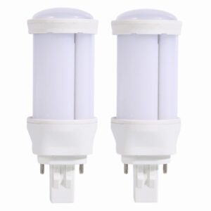 satzol 9w gx23-2 led bulb, 900lm cool white 2pin led pl bulb, pls-13w cfl equivalent, super bright plug and play led bulb compatible with the magnetic ballast, 2 pack (cool white 6000k)