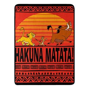 northwest lion king micro raschel throw blanket, 46" x 60", safari pals