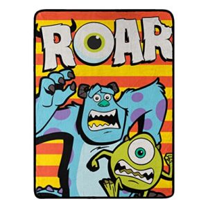 northwest monsters inc micro raschel throw blanket, 46" x 60", heading out