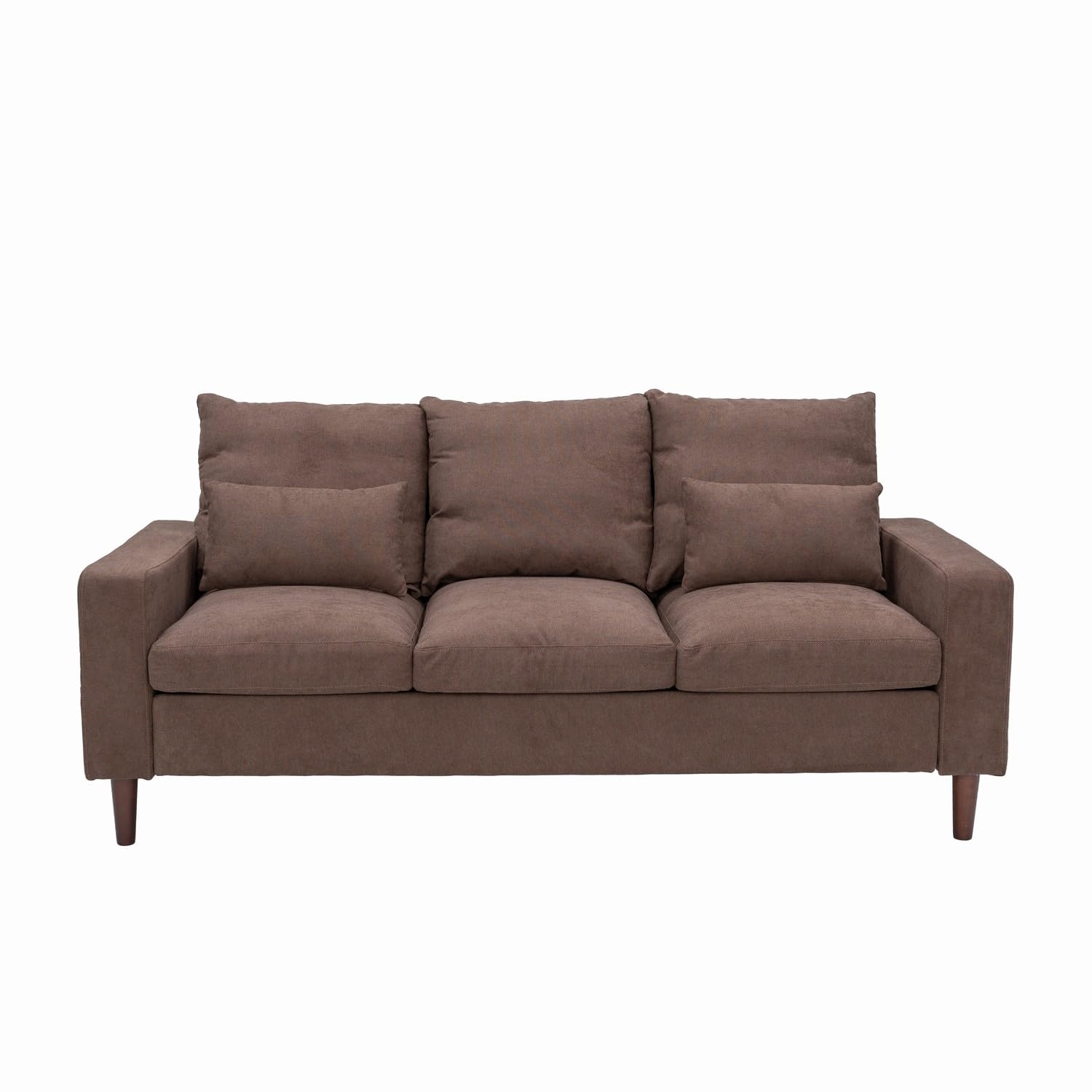 Panana Modern Sofa Couch for Living Room Sofa Couch 3 Seater in Linen Fabric Brown