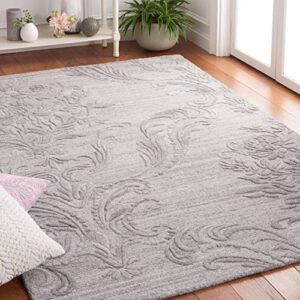 safavieh jardin collection accent rug - 3' x 5', grey, handmade wool, ideal for high traffic areas in entryway, living room, bedroom (jar732g)