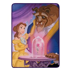 northwest beauty & the beast micro raschel throw blanket, 46" x 60", true love