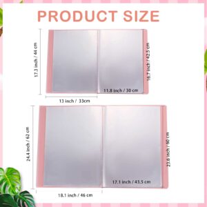 2 Pieces Diamond Art Painting Storage Book A2 A3 30 Pages Diamond Art Portfolio Folder Pink Art Binder for Presentation Artwork Report Photo Album, 17.3 x 13 Inch, 24.4 x 18.1 Inch